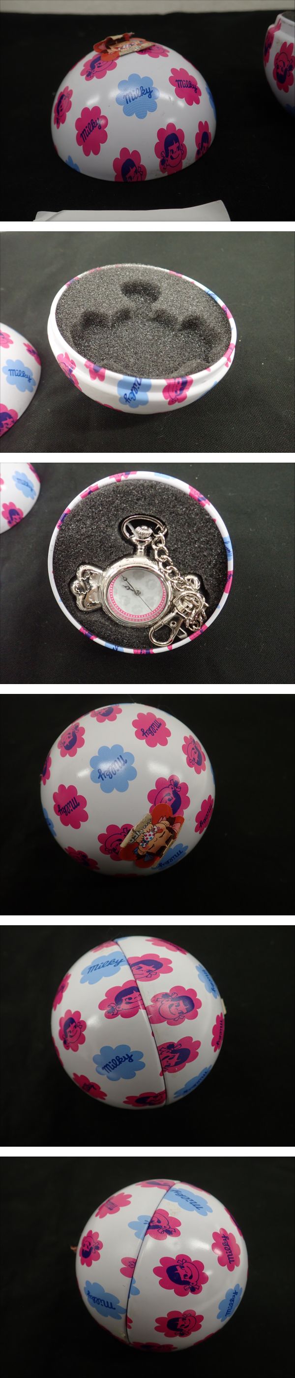 【樂淘letao】日本代購代標第一品牌－D147-60 非売品・未使用 不二家 ペコちゃん ミルキー ポケットウォッチ懐中時計 取扱説明書 ケース入り