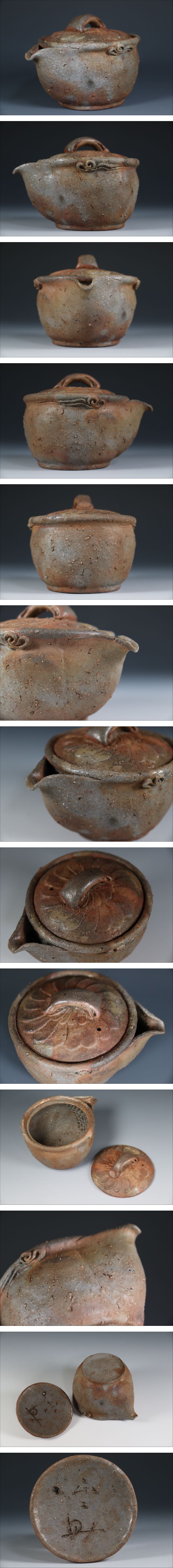 【樂淘letao】日本代購代標第一品牌－蔵出し品 備前焼 平川正一 手造宝瓶 霊芝摘 煎茶道具